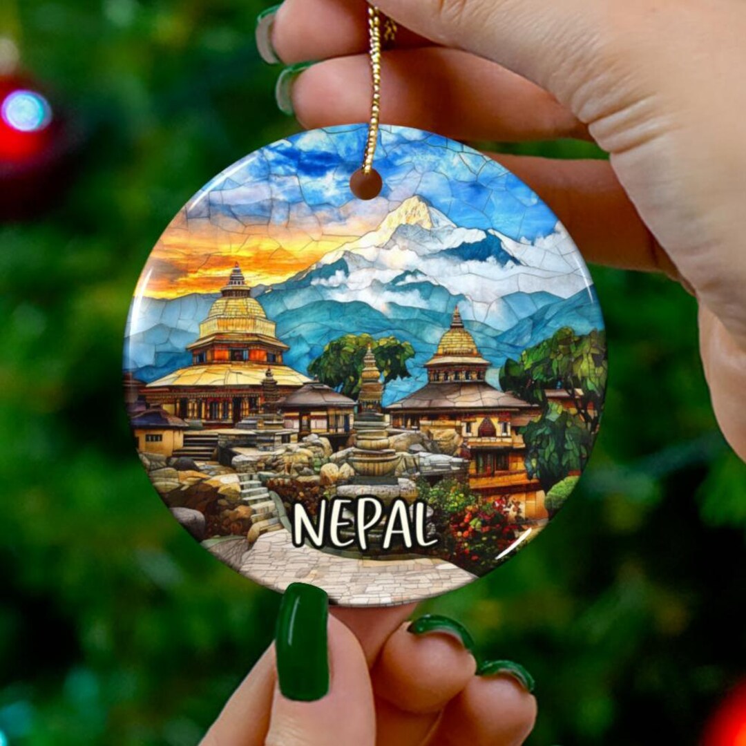 Custom Nepal Ornament |faux Stained Glass |unique Souvenir |vacation ...