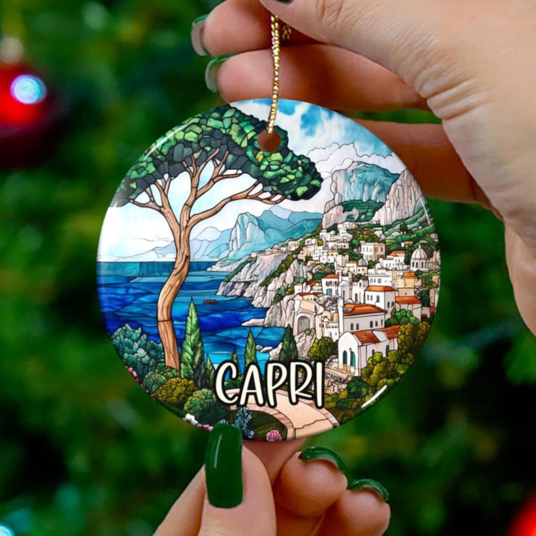 Custom Capri Ornament |faux Stained Glass |unique Italy Souvenir ...