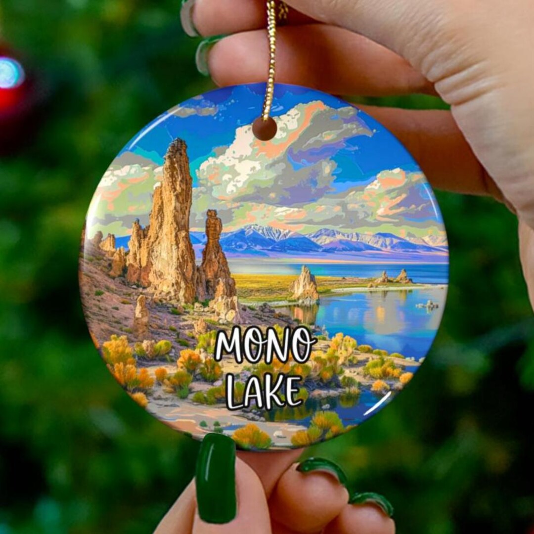 Custom Mono Lake California Ornament | Faux Stained Glass |unique ...