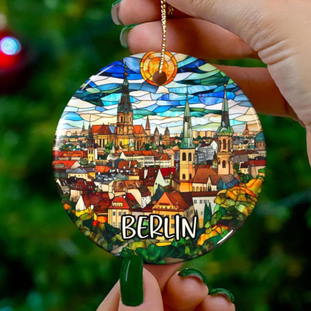 Custom Berlin Ornament |faux Stained Glass |unique Germany Souvenir ...