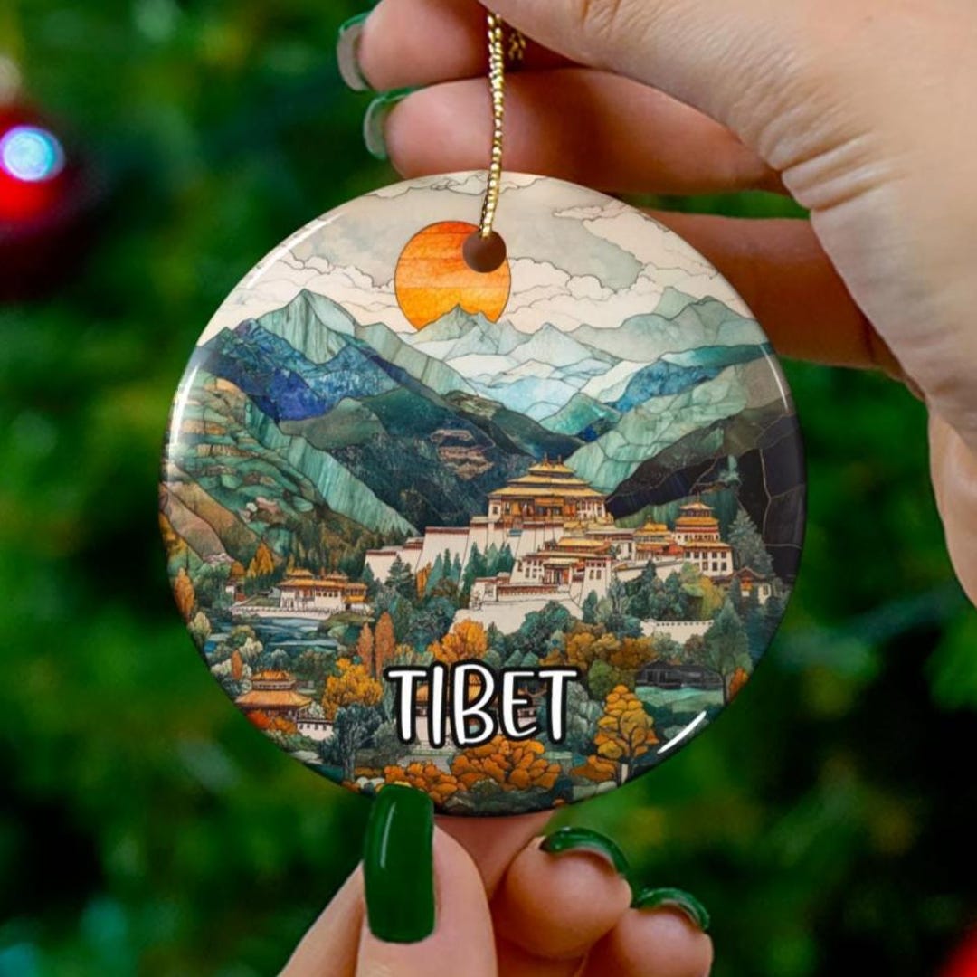 Custom Tibet Ornament |faux Stained Glass |unique Asia Souvenir ...