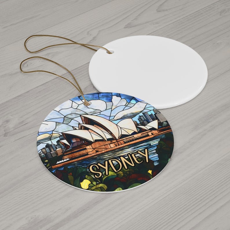 Custom Sydney Ornament |faux Stained Glass |australia Souvenir ...
