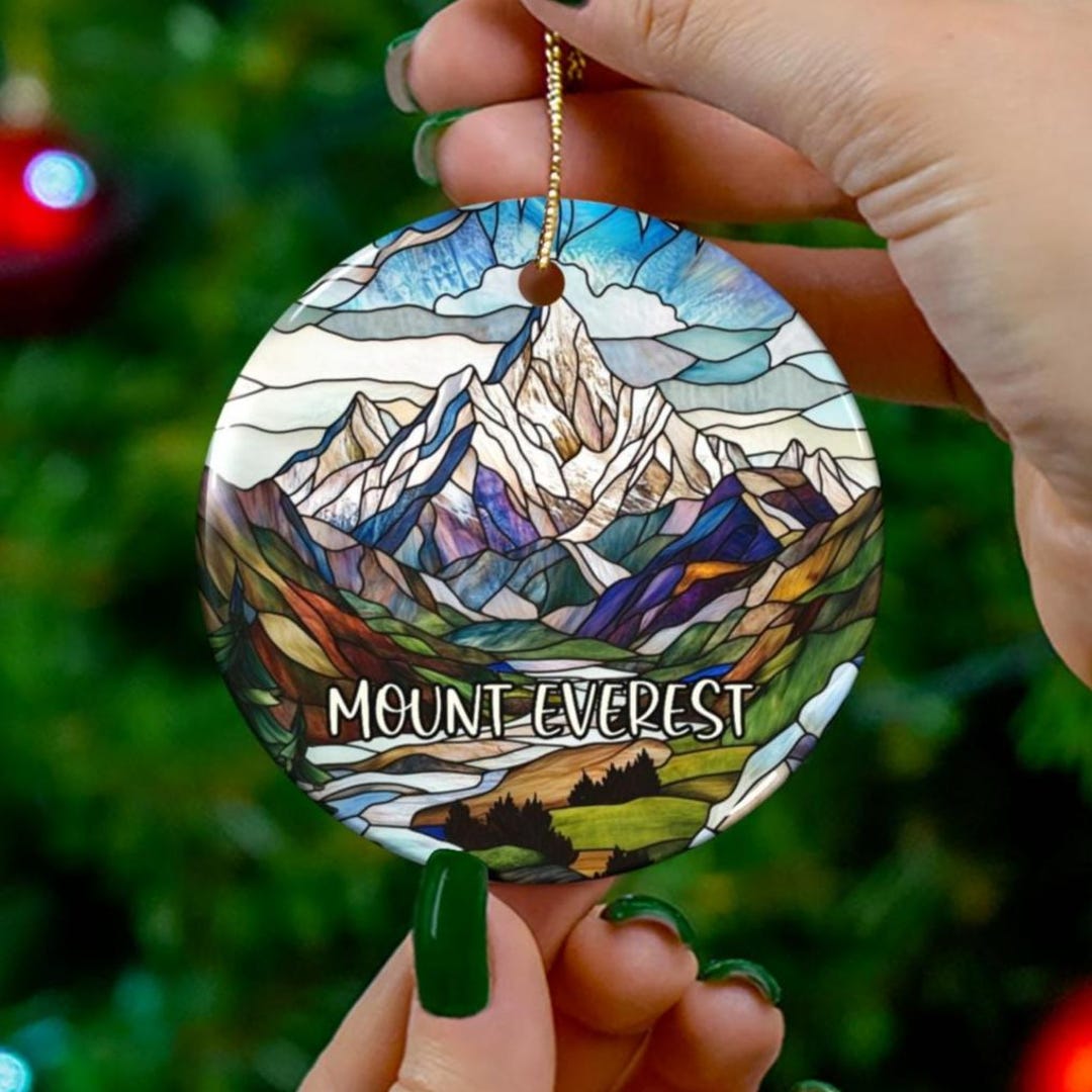 Custom Mount Everest Ornament |faux Stained Glass |unique Nepal ...