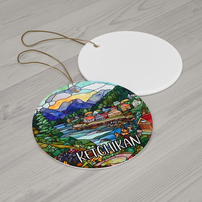 Custom Ketchikan Alaska Ornament |faux Stained Glass |unique Souvenir ...