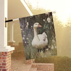 Vintage Goose Cottagecore Garden Flag, Outdoor Decor, Welcome Sign ...
