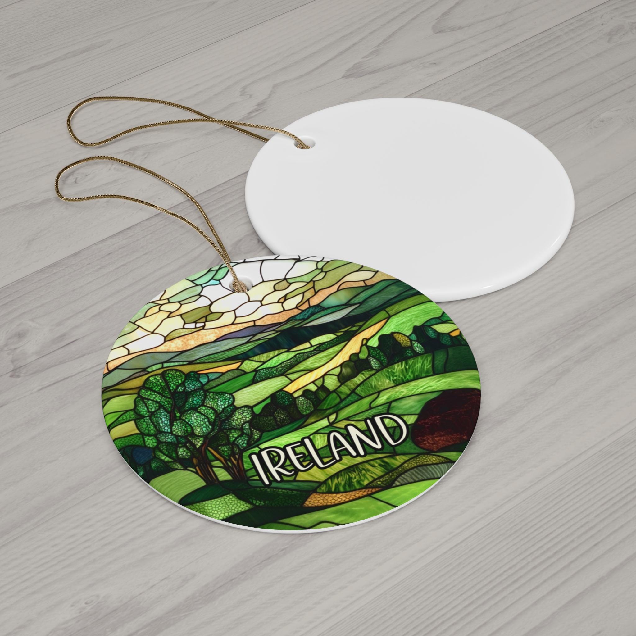 Custom Ireland Ornament |faux Stained Glass |unique Irish Souvenir ...