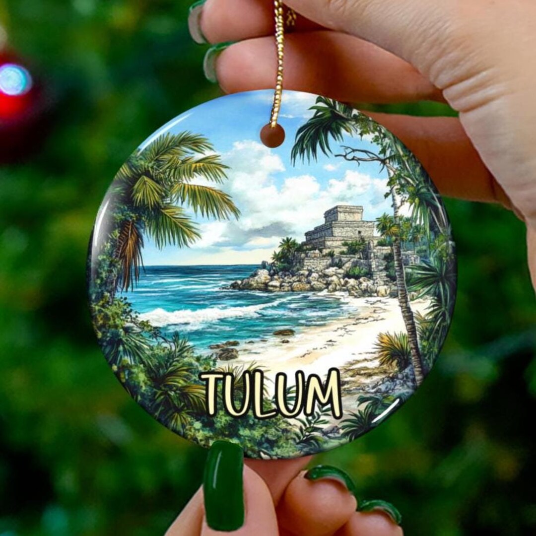 Custom Tulum Ornament |faux Stained Glass |unique Mexico Souvenir ...