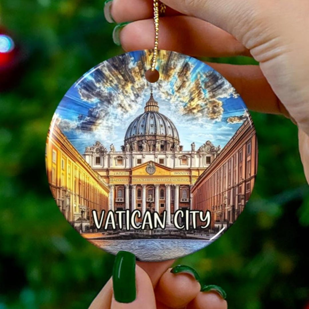 Custom Vatican City Ornament |faux Stained Glass |unique Souvenir ...