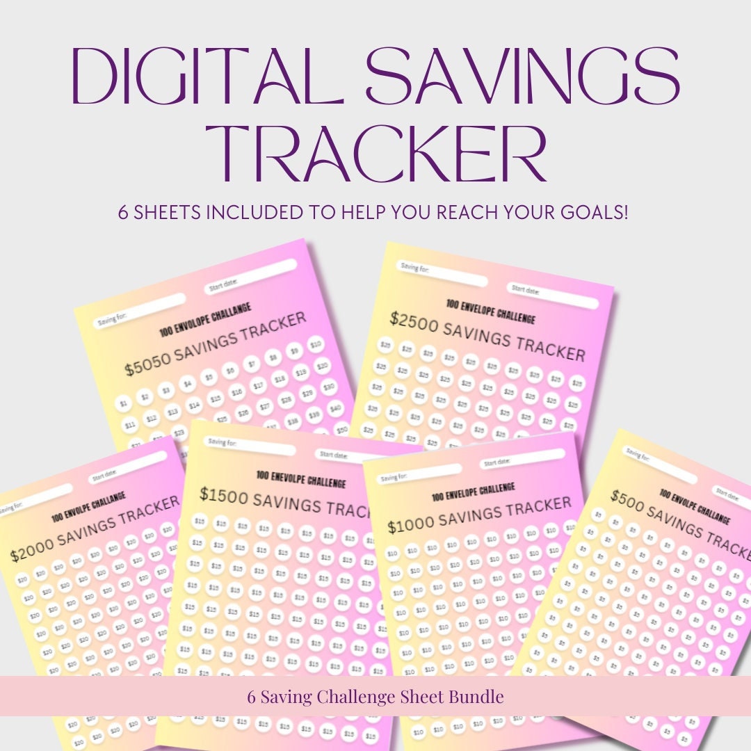 Iridescent Pink Savings Challenge - Etsy