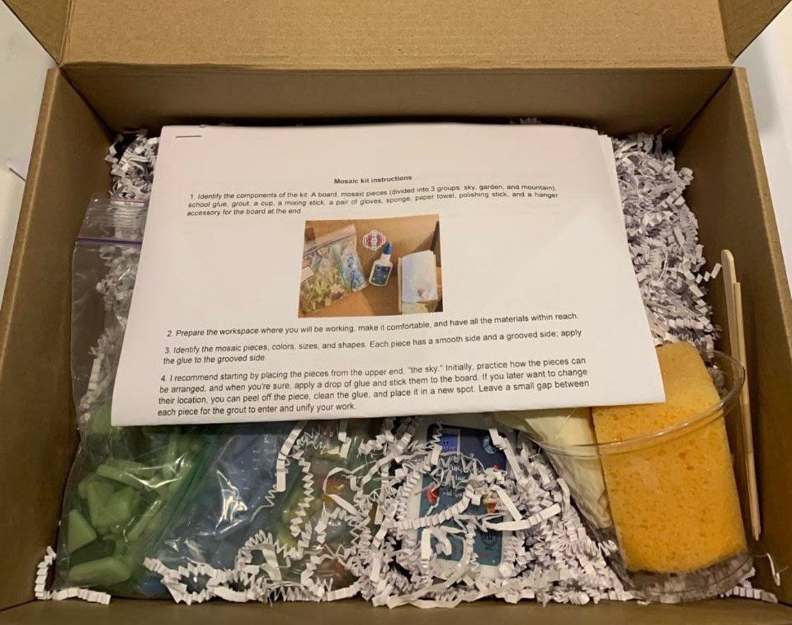 DIY Mosaic Kit for Beginners: Floral Art Craft Set (8x10 Inch). - Etsy