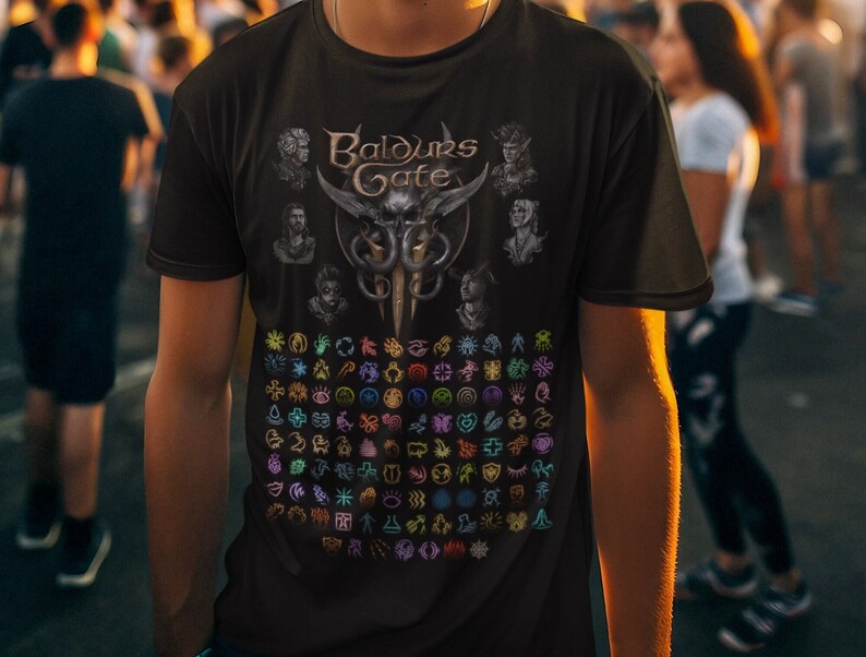 Baldurs Gate 3 Spells Icons Limited Edition D&D Shirt Dungeons and ...