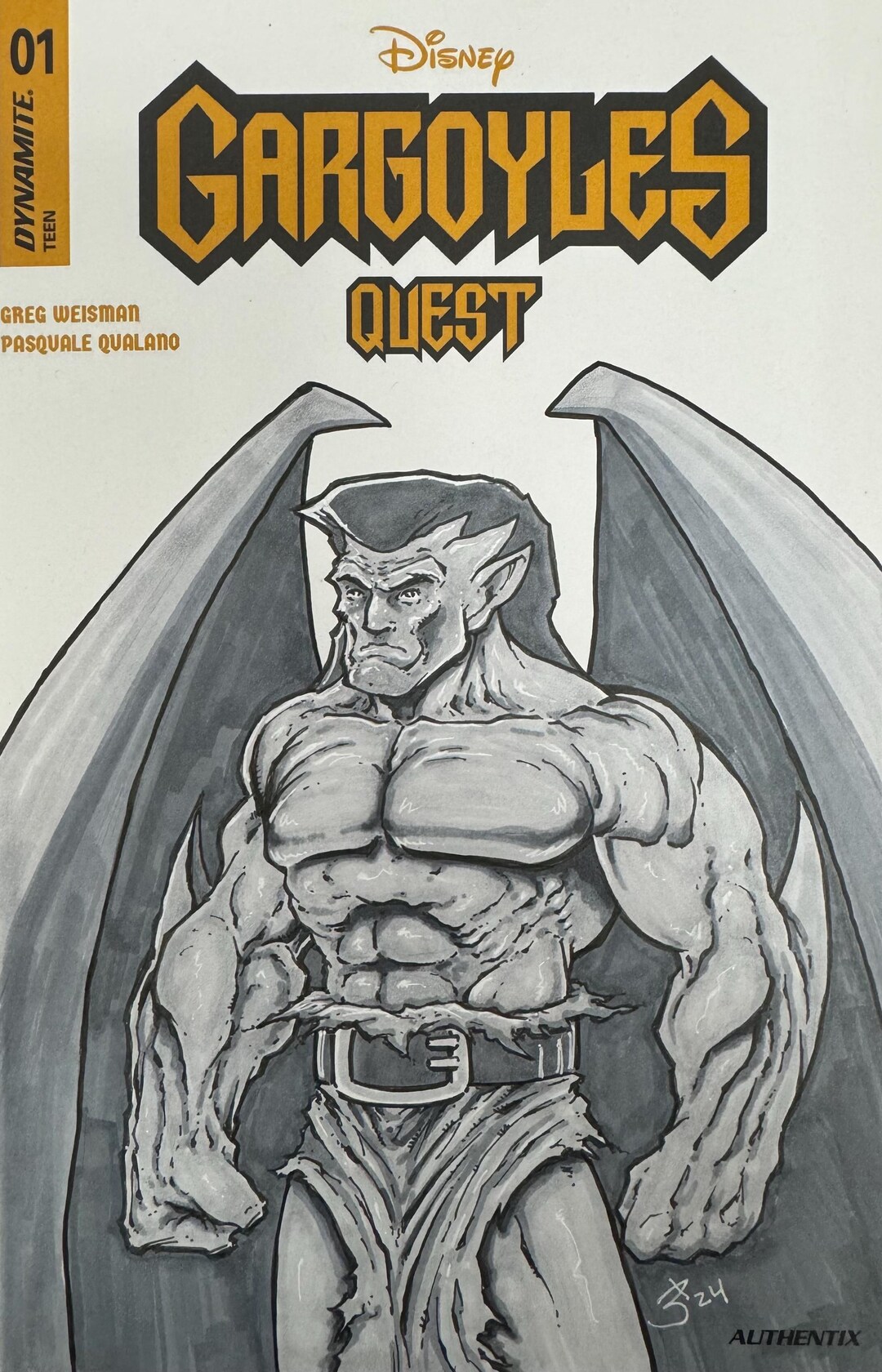 Gargoyles goliath Original Drawing Comic Book Sketch Cover by ...