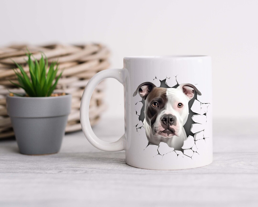 Staffordshire Bull Terrier Staffy 3D Design - 11oz Mug, Dog Lovers Gift ...