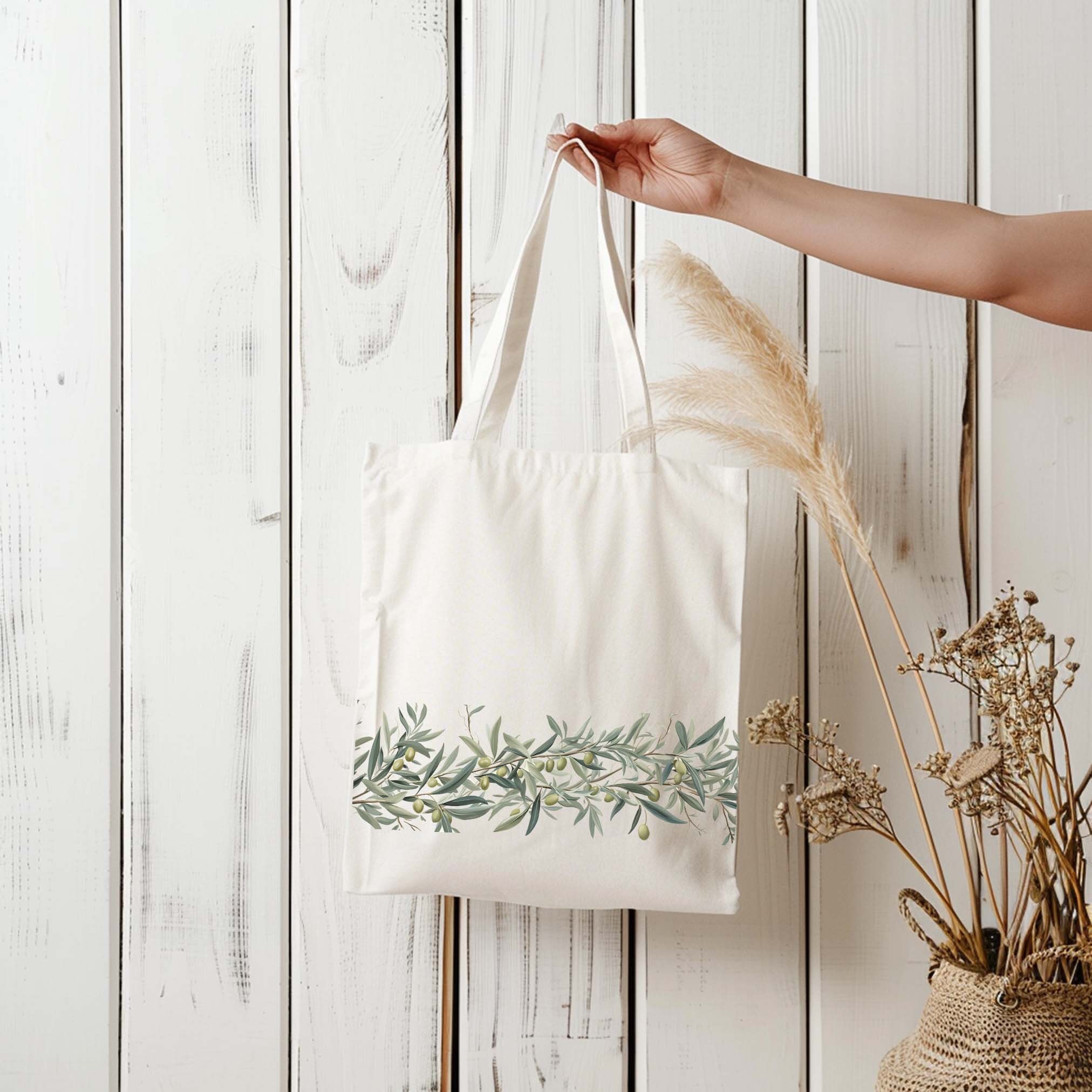 Olive Branch Tote Bag Personalised Tote Bag Shopping Bag Gift for Her ...