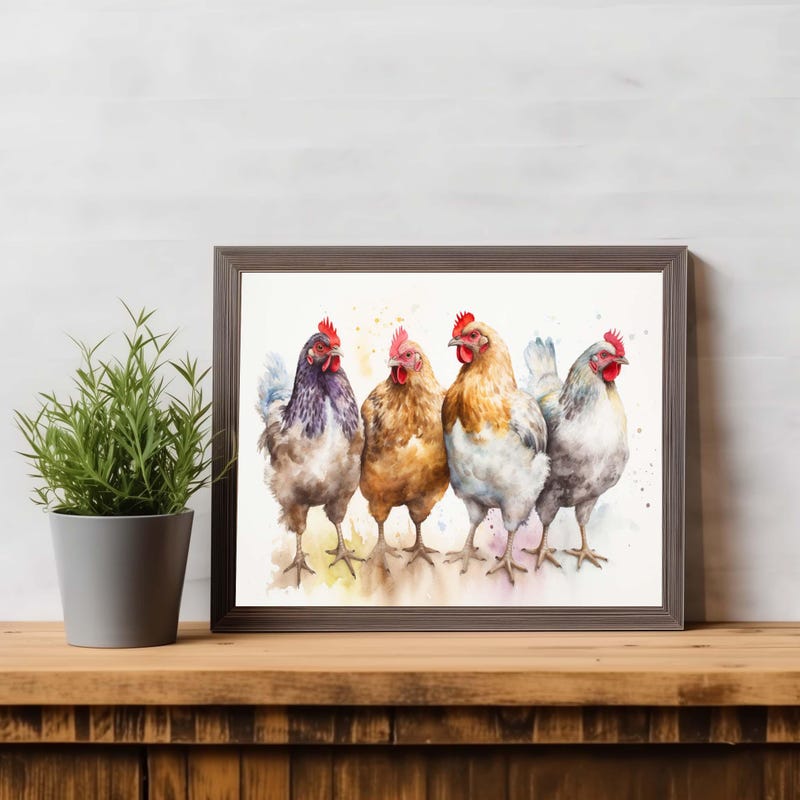 Chicken Print - Etsy