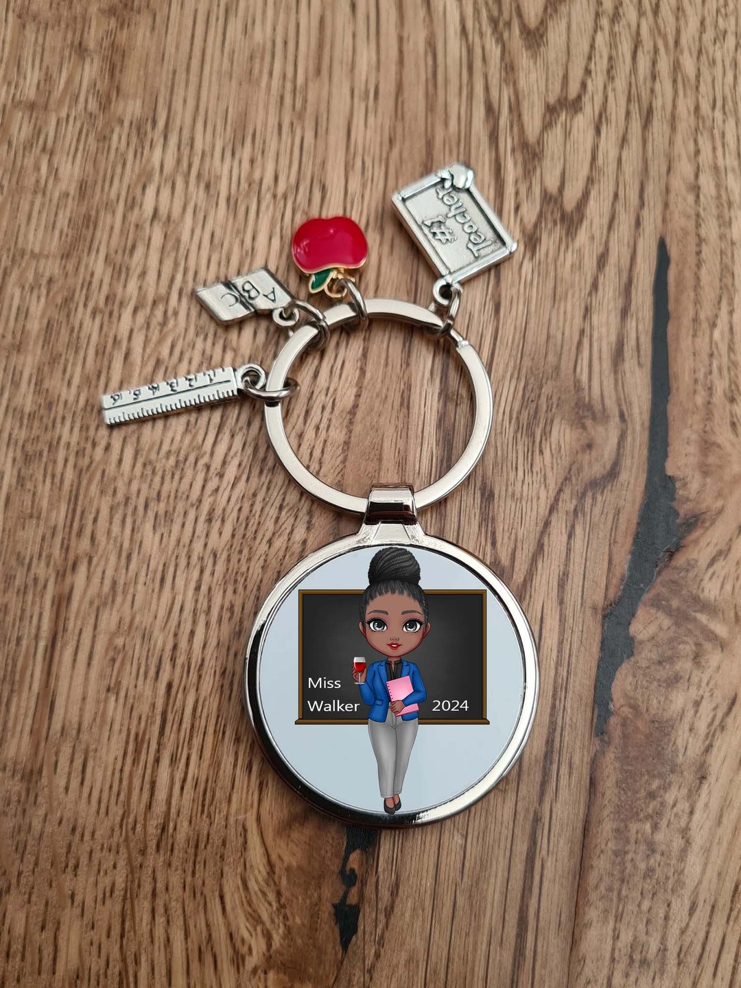 Personalised Metal Teacher Keyrings Teacher Gift Custom Keyring With ...