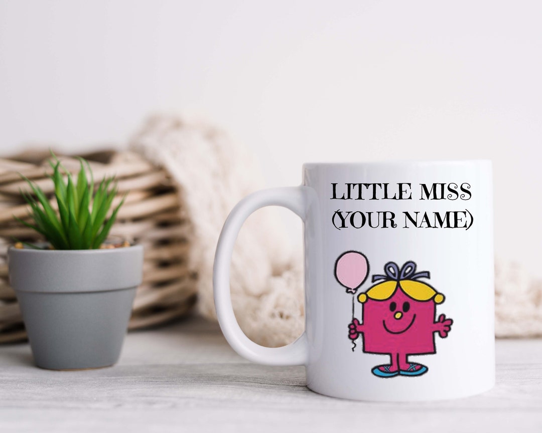 Little Miss Mug Personalised Name, Mr Men Inspired Cup - Etsy
