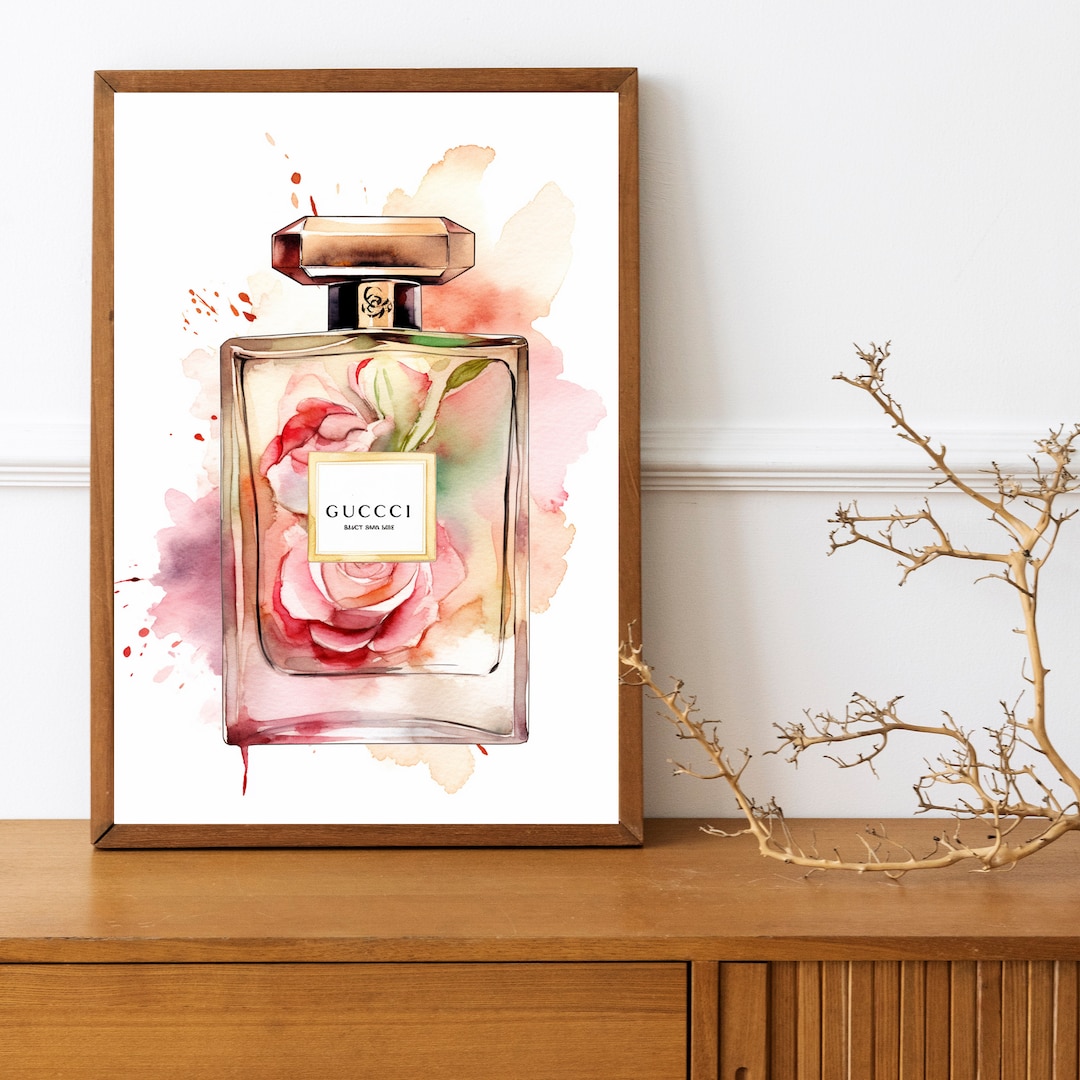 Watercolor Perfume Print: Trendy Home Decor, Designer Art - Etsy