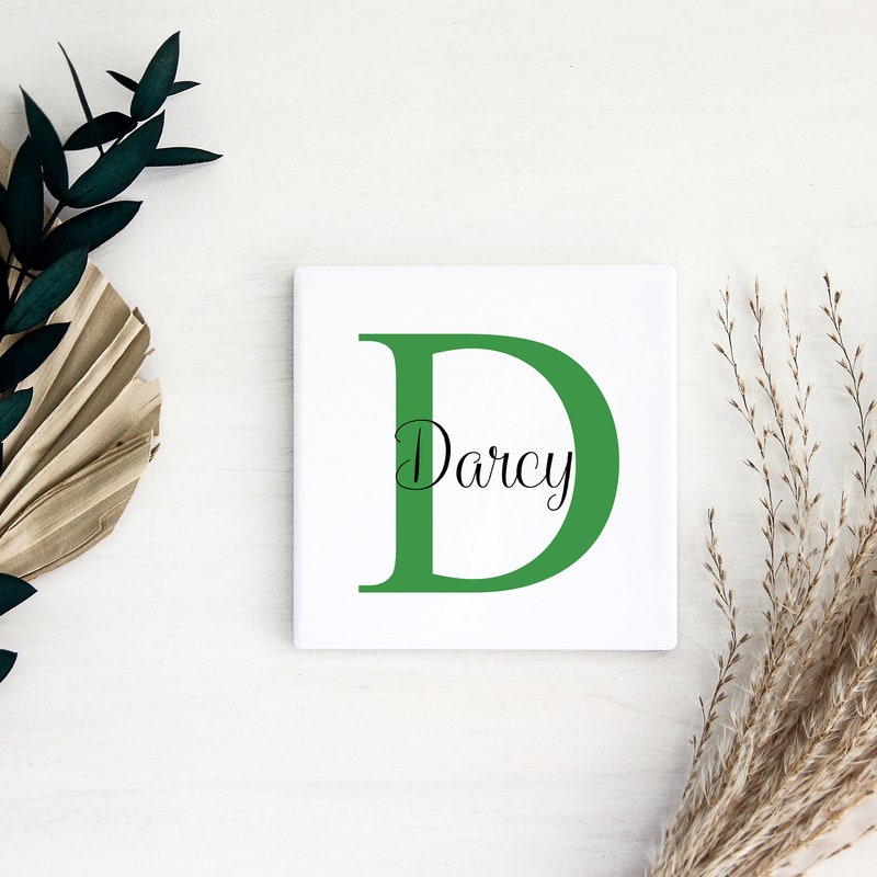 Letter Coaster - Etsy