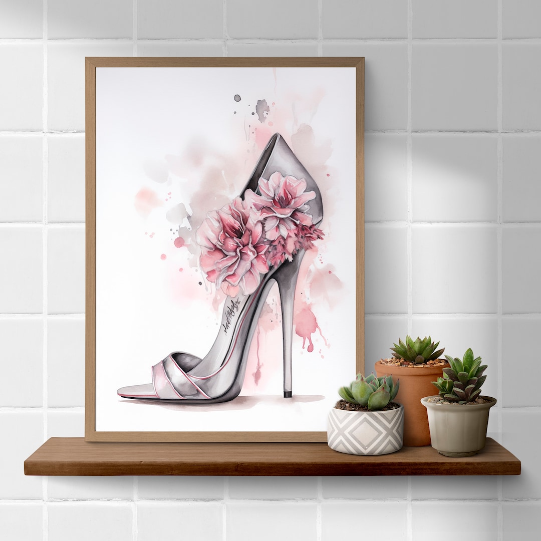 Fashion Stilettos High Heels Watercolour Print Beauty and Fashion ...