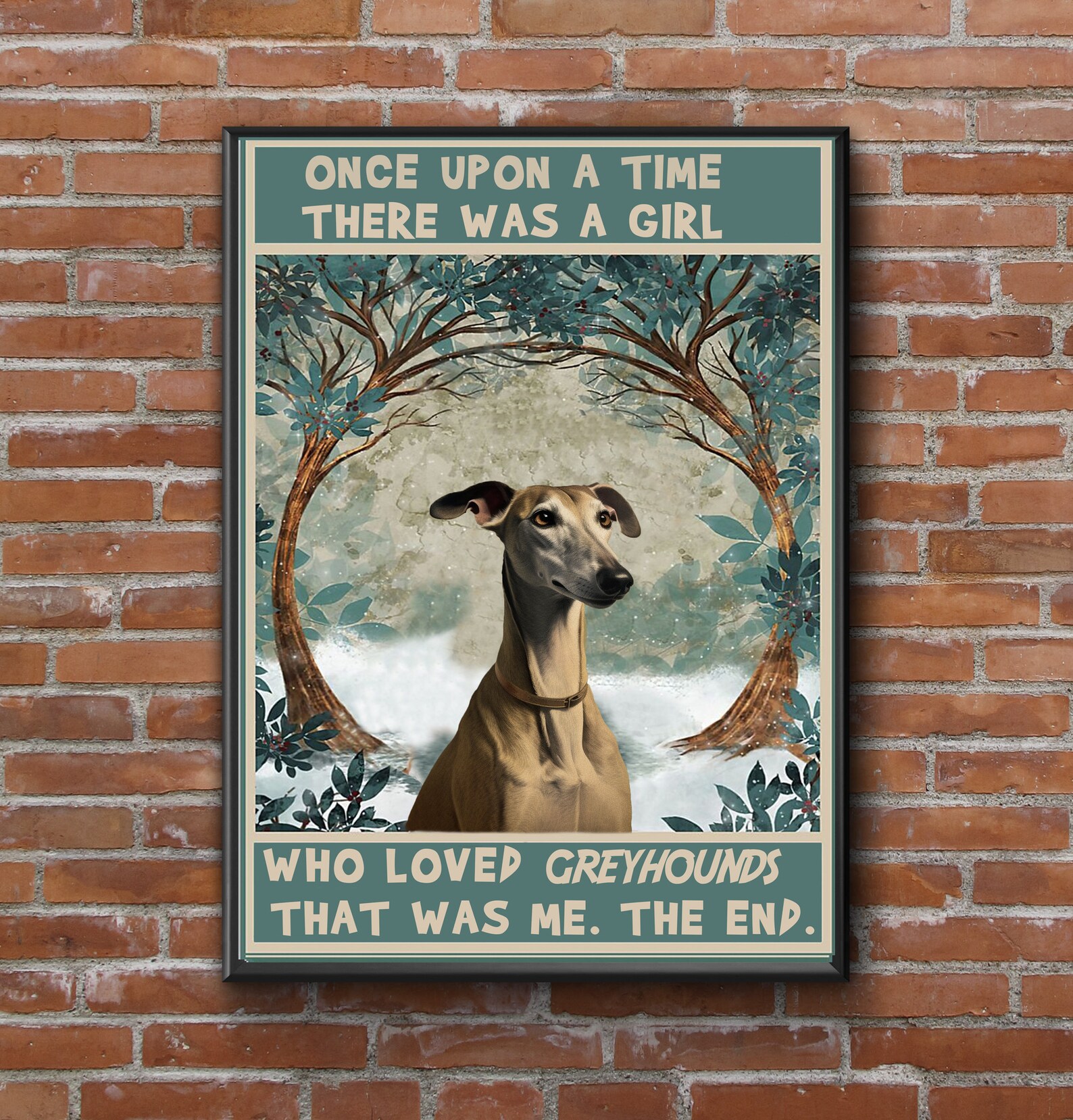 Just a Girl Who Loves Greyhounds Art Print, Dog Lover Gift Poster - Etsy