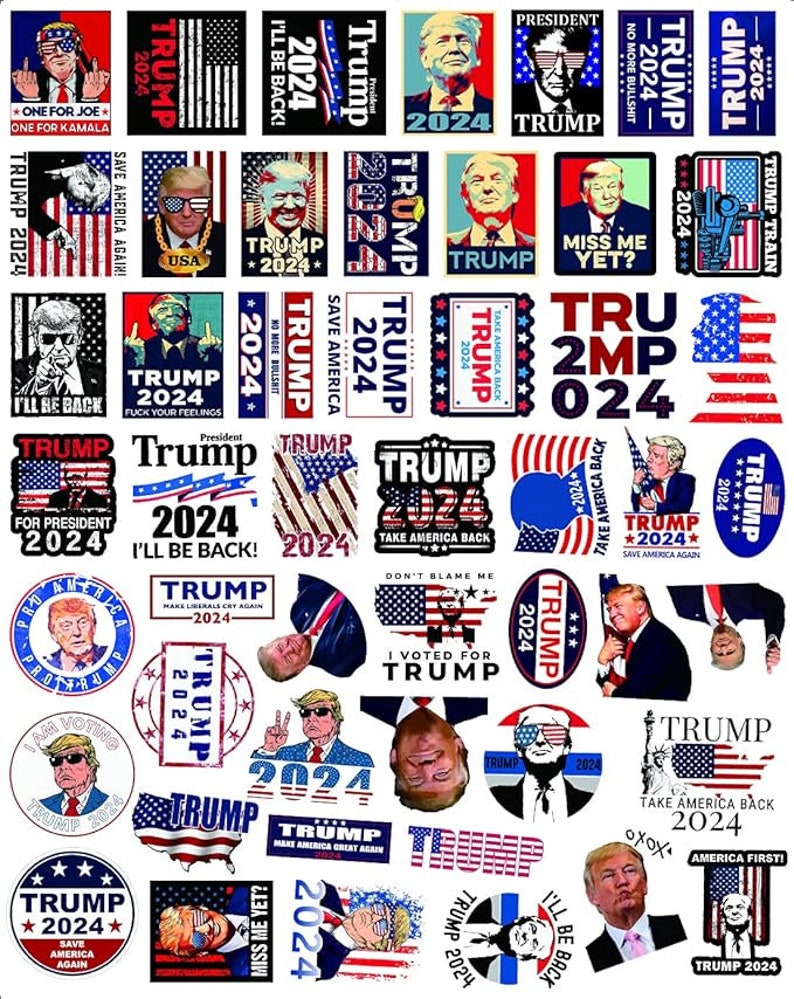 100 Pack Donald Trump 2024 Stickers large Size, Bumper Sticker, Trump ...