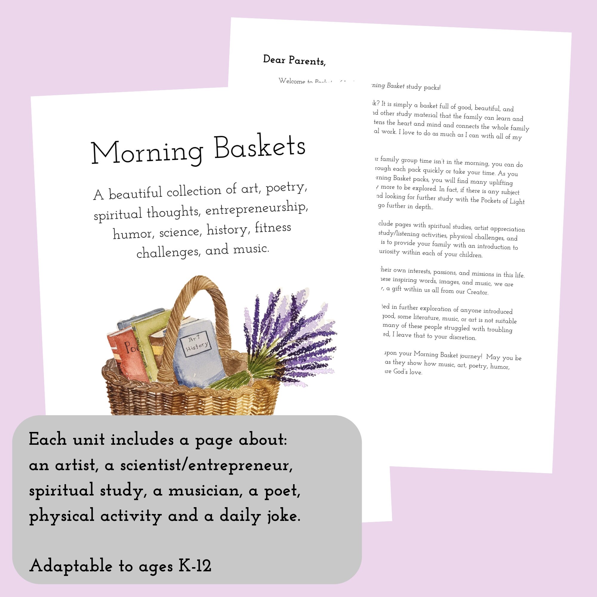 Homeschool Morning Basket - Influential People in History (digital ...