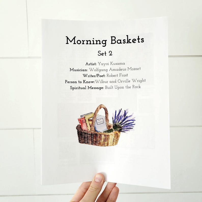 Homeschool Morning Basket Activities -important People in History ...