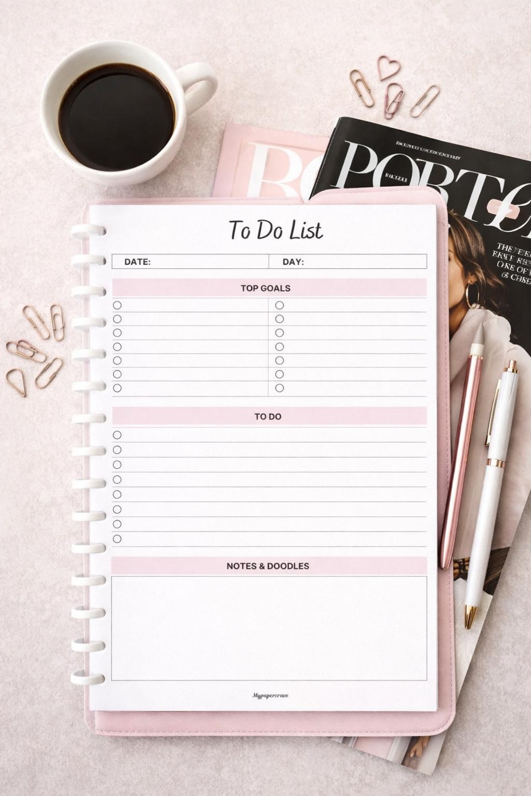 Daily To-do List Planner Insert, Big Happy Planner Compatible (digital ...