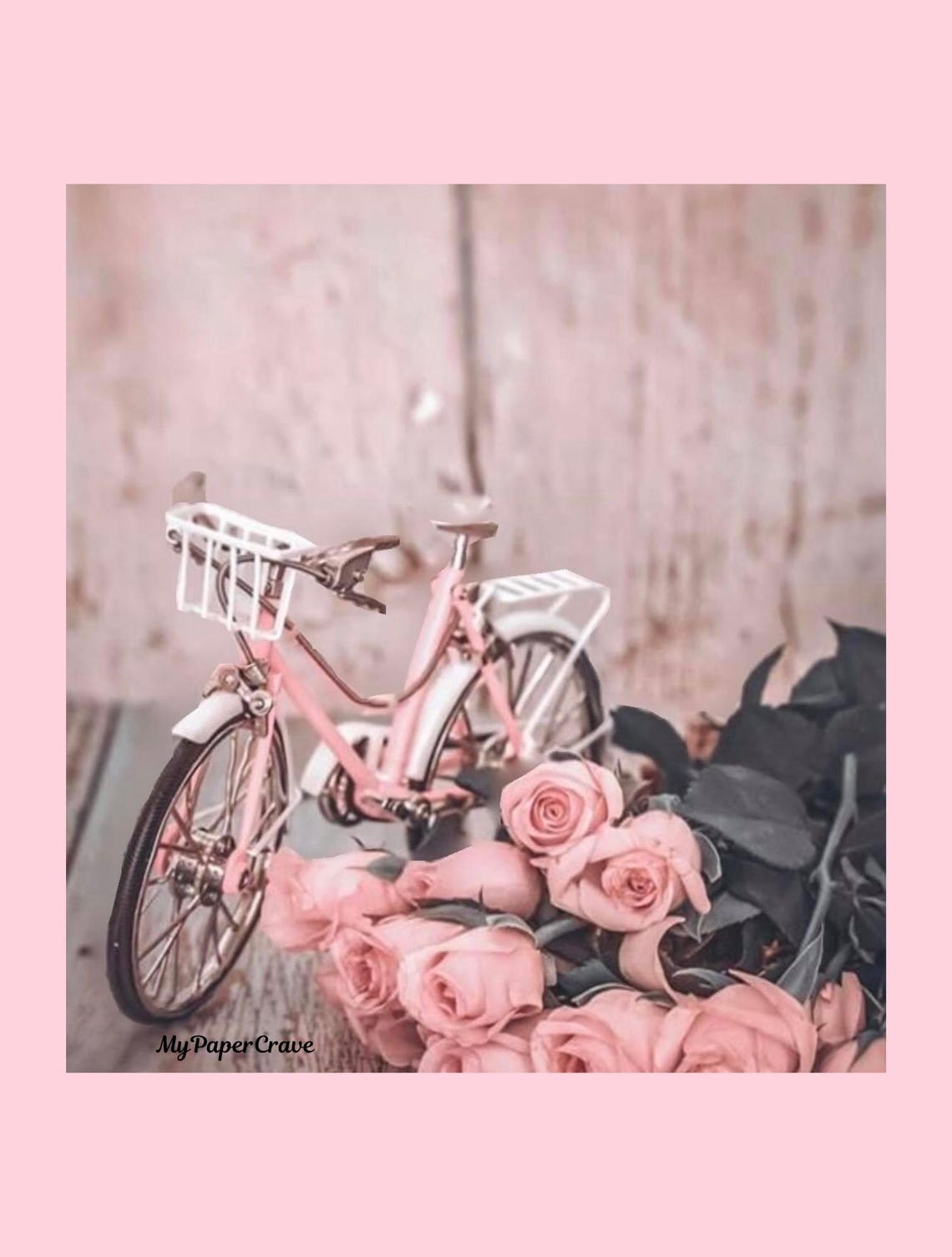 Vintage Bicycle and Pink Roses Dashboard for Happy Planner Classic ...