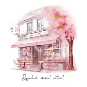 Pink Cafe HP Planner Dashboard, French Illustration (digital Download ...