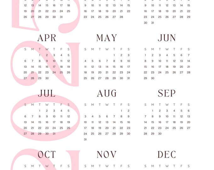 Elegant Pink 2025-2026 Classic Happy Planner Calendars|digital Download ...