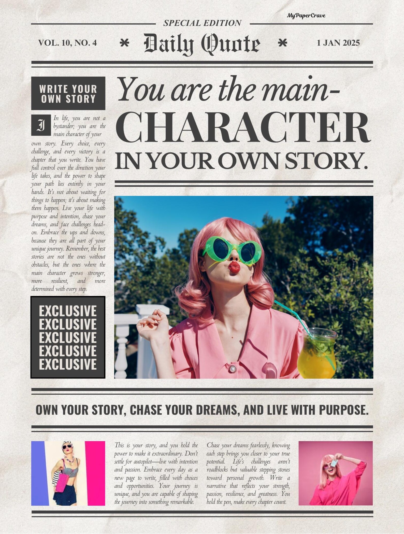 Main Character Dashboard: Vintage-style Planner Insert (digital ...