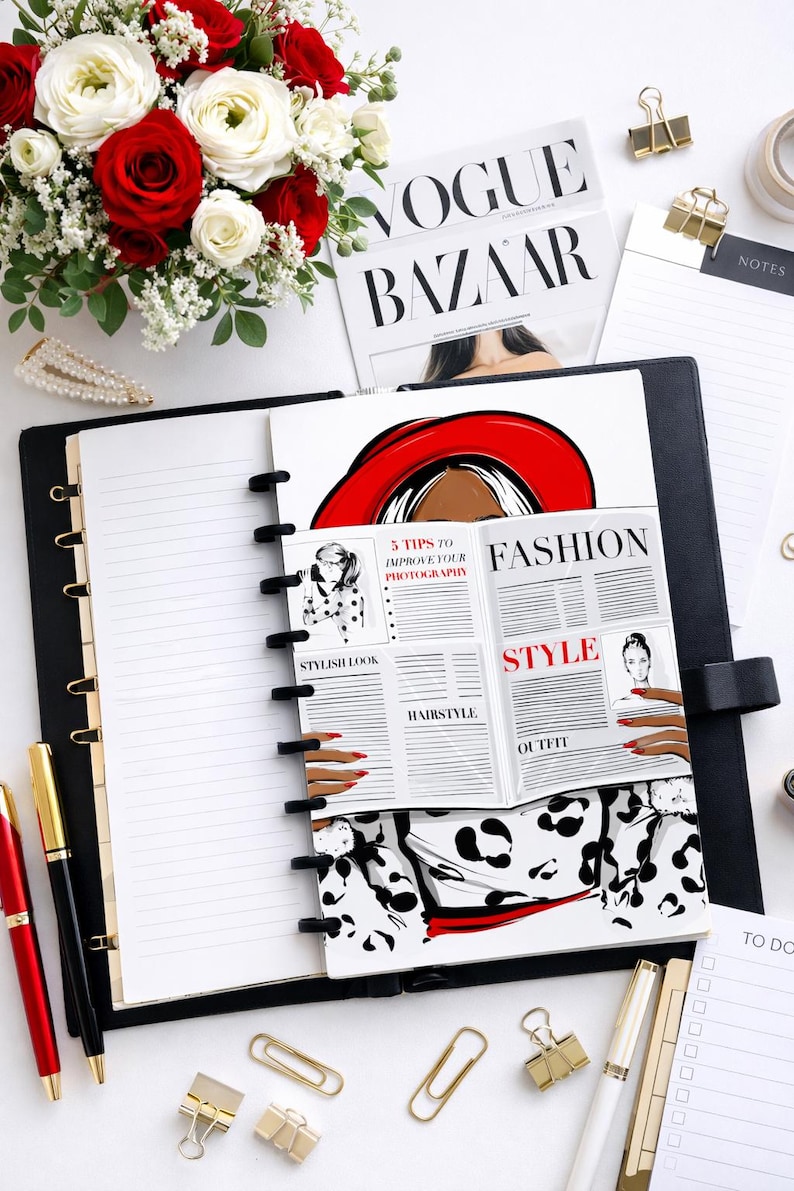 Fashion Magazine Planner Dashboard, Stylish Planner Insert, Classic ...
