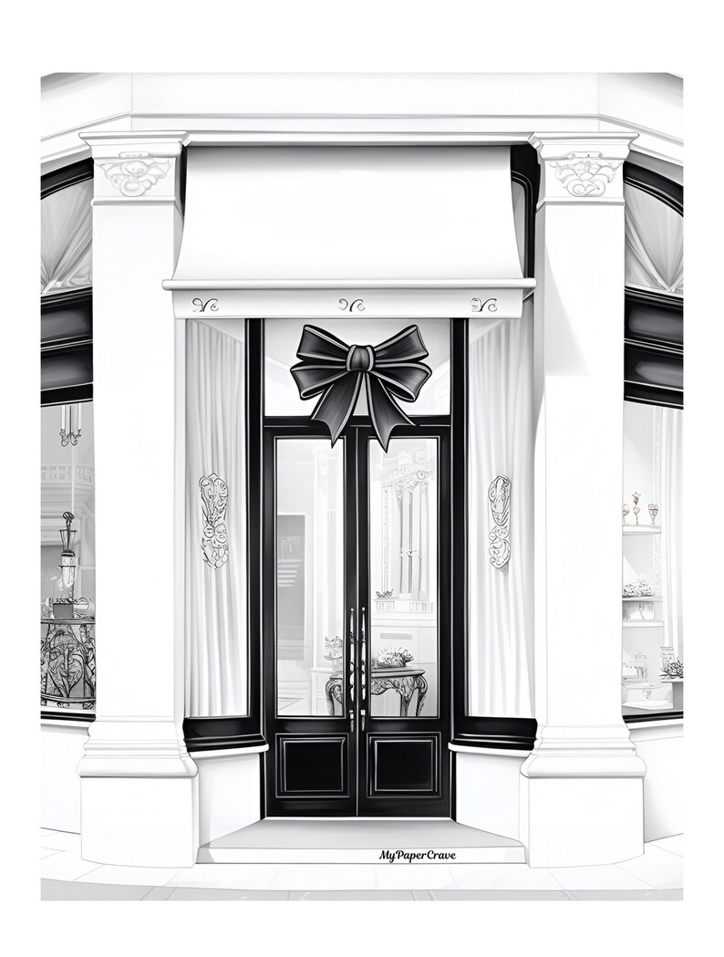 Set of 7 Black and White Fashion Storefront Classic Happy Planner ...