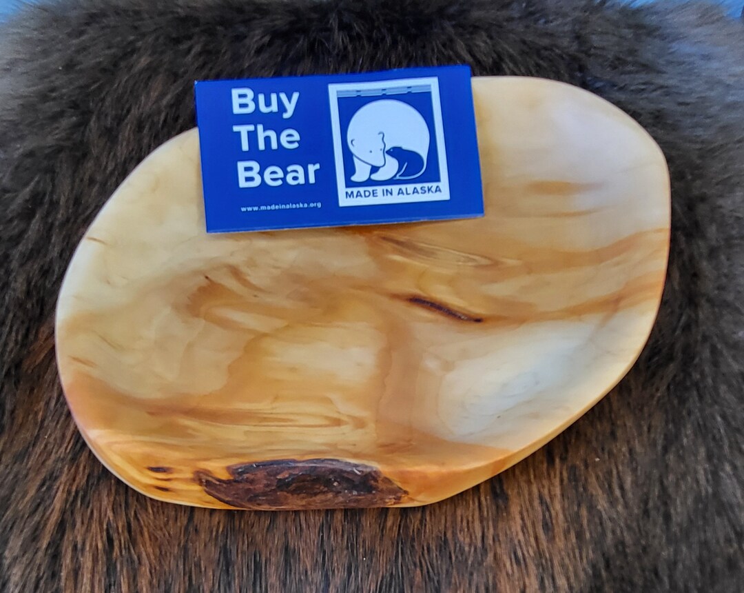 Alaskan Hand-carved Alder Burl Bowl, Shallow Dish, Decorative, Unique ...