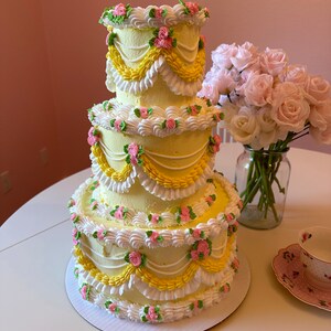 Yellow 3 Layer Fake Cake - Etsy