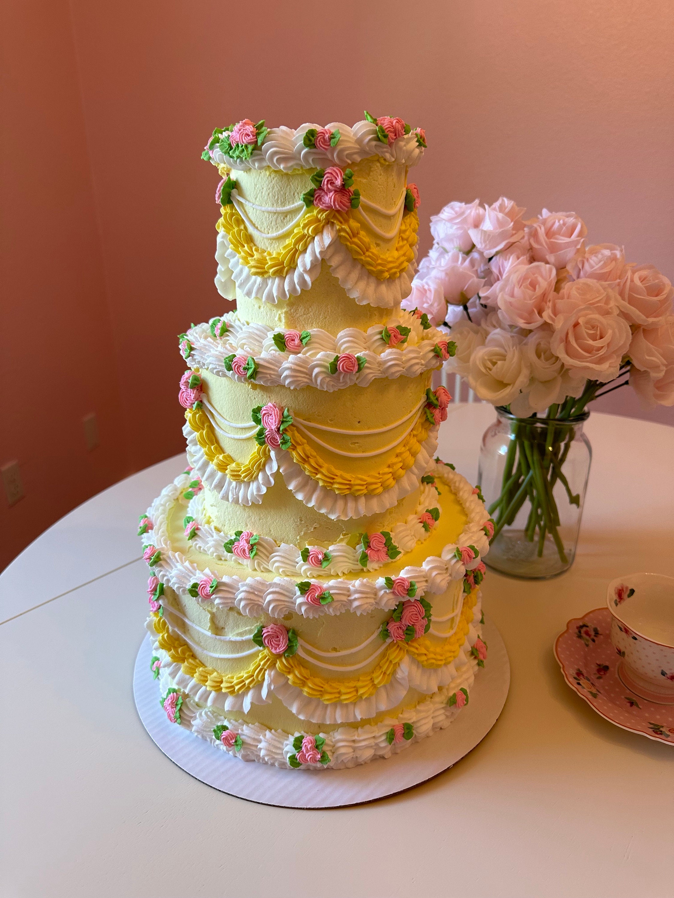Yellow 3 Layer Fake Cake - Etsy