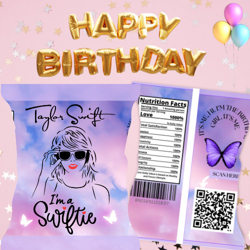 Swiftie Customize Printable Snack Bag, Taylor Swift Party Favors ...