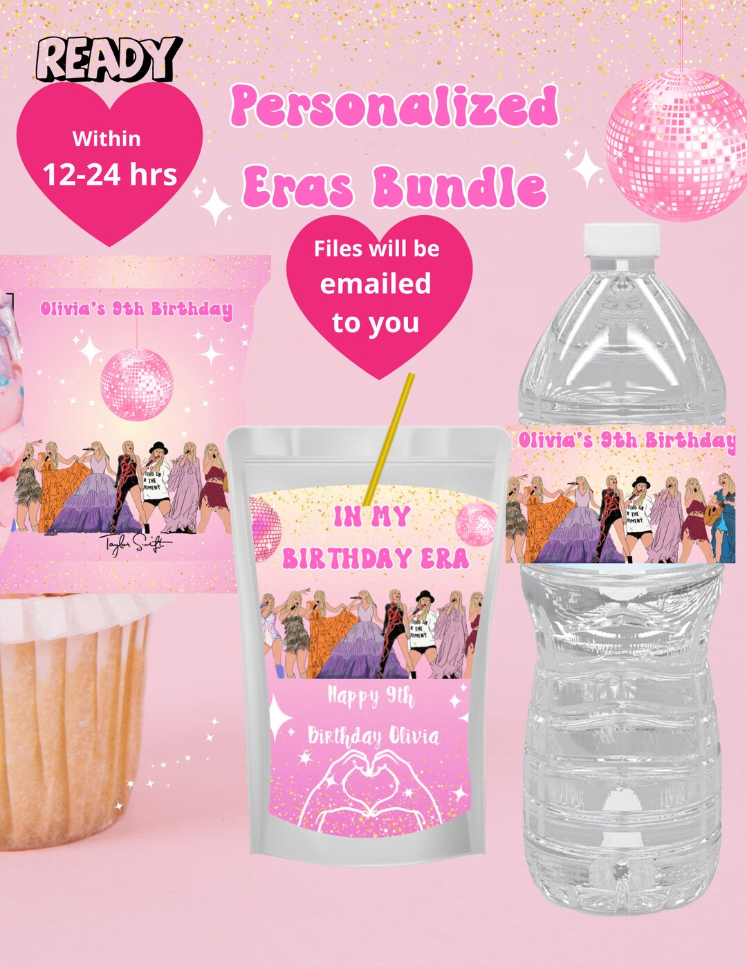 Personalized Eras Tour Bundle Eras Party Decor Birthday Decor Eras ...