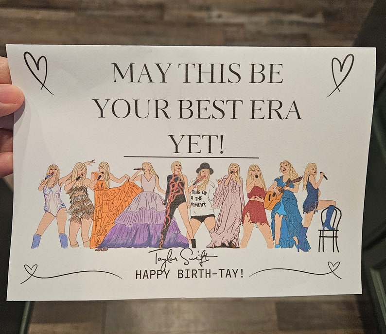 Taylor Swift Printable Birthday Card, Swiftie Birthday Card, Taylor ...