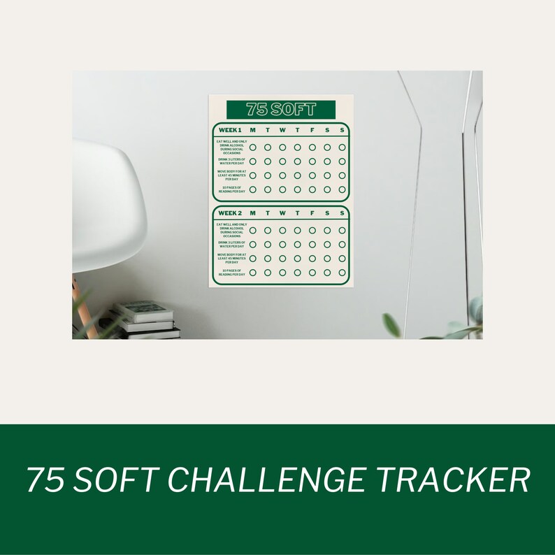 75 Soft Challenge Tracker - Editable and Downloadable - Etsy
