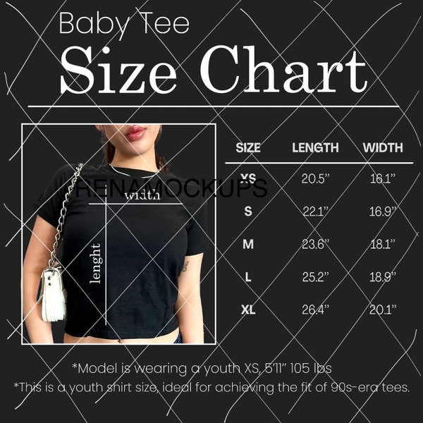 Baby Tee Gildan Size Chart - Etsy