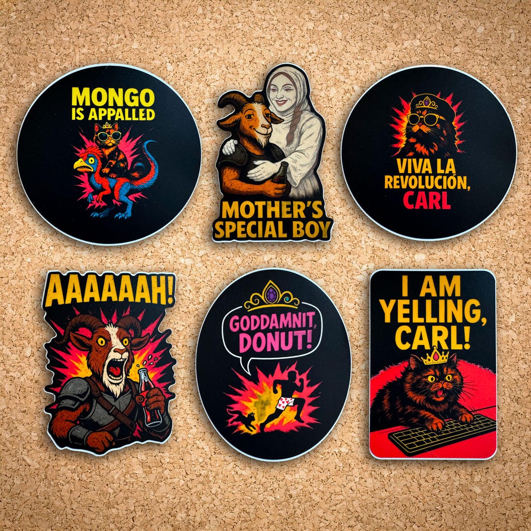 Dungeon Crawler Carl Sticker Pack – Waterproof Vinyl Fan Art - Etsy