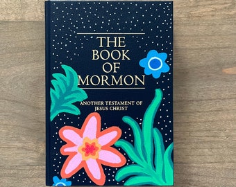 Custom Hand-painted Floral Frame Book of Mormon - Etsy