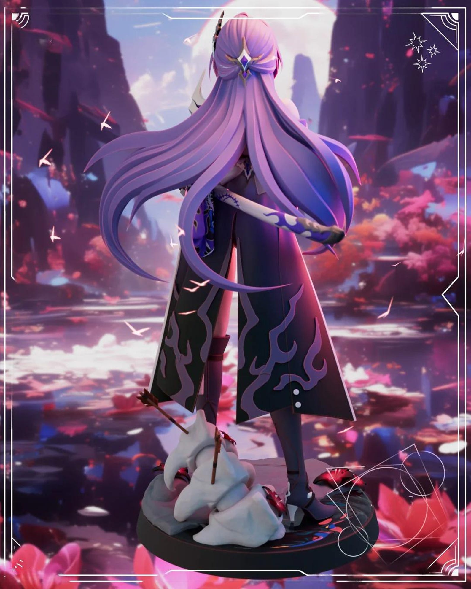 Acheron Honkai Star Rail STL File supported Unsupported 3D Print Model ...