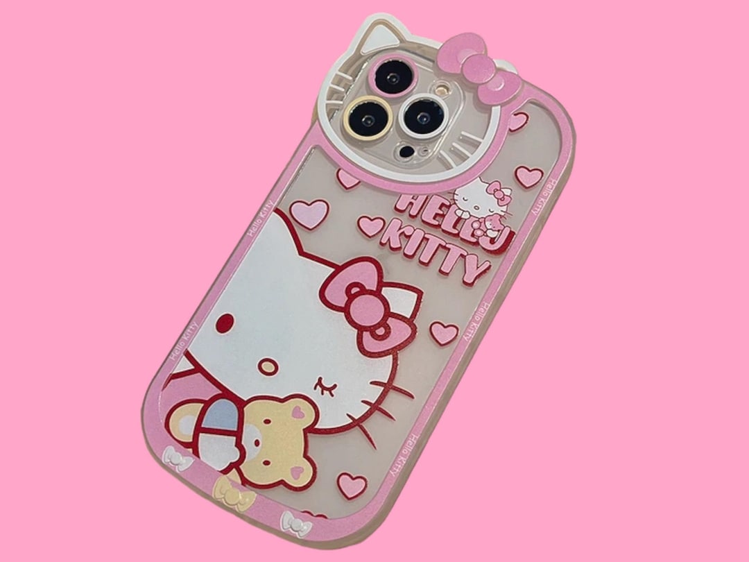 Hello Kitty Sanrio Phone Case Y2K Kawaii Transparent Back Cover Cartoon ...