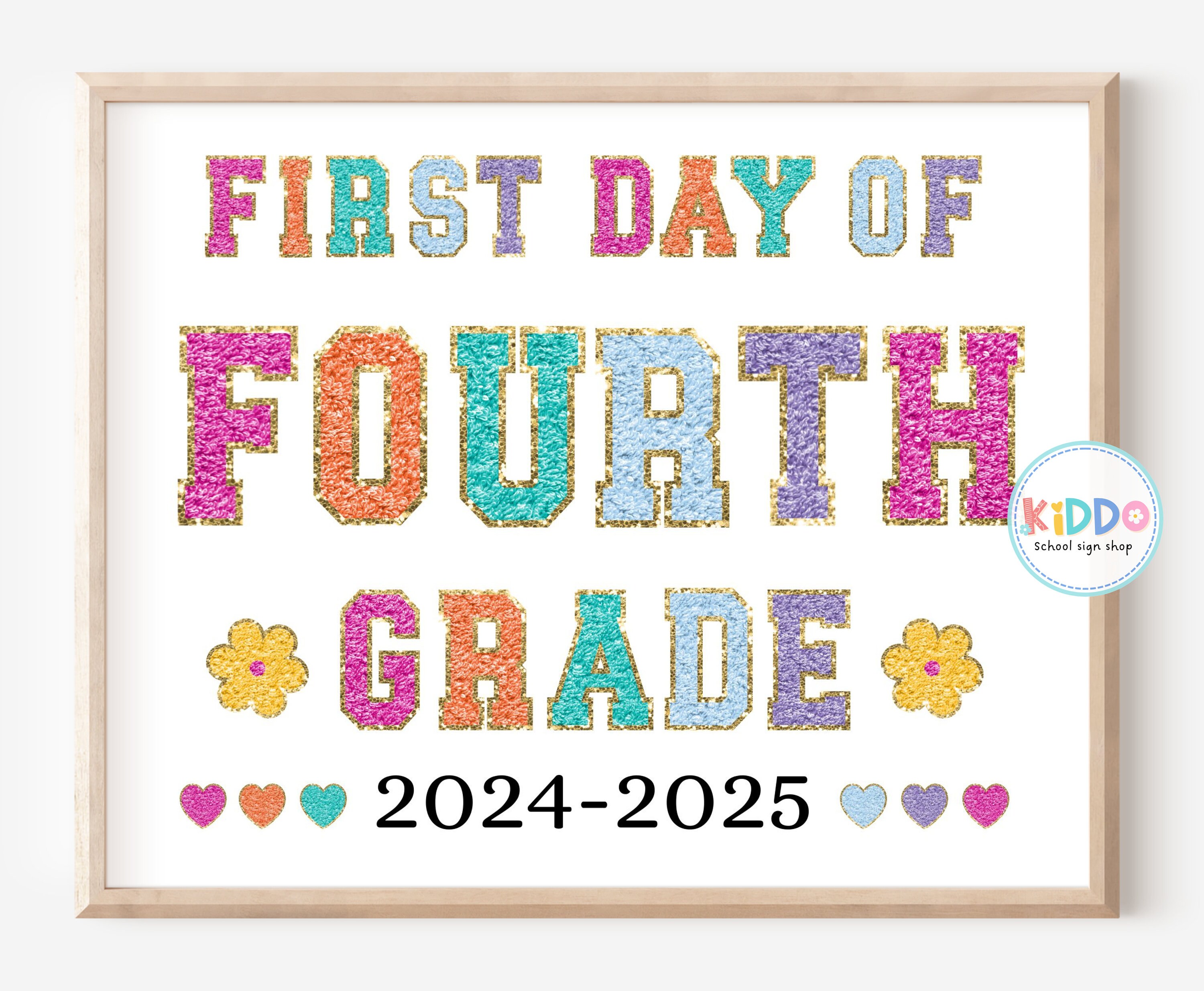 FIRST Day of Fourth Grade Sign, FIRST Day of 4th Grade, FIRST Day of ...
