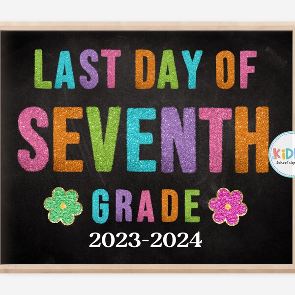 FIRST Day of Sixth Grade Era Sign FIRST Day of School BLUE Black Color ...