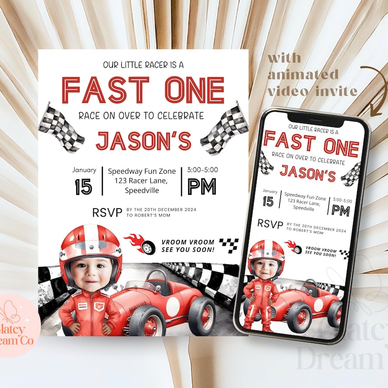 F1 Fast One Invitations - Etsy